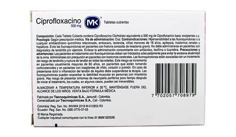 Ciprofloxacino MK 500 Mg 10 Tabl Uroccidente