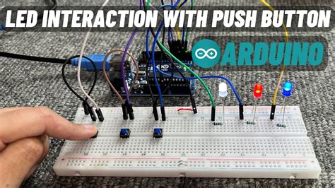 Arduino Button Control 3 LED Interactions With Push Buttons English Subtitle YouTube