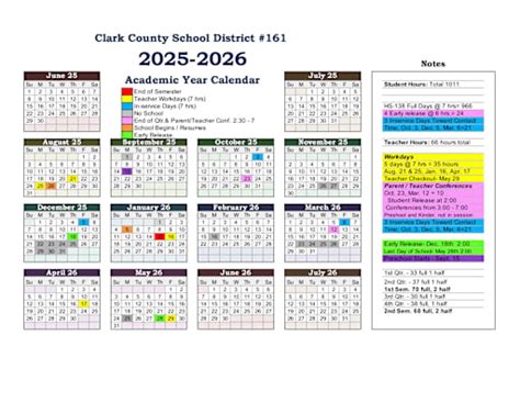 Greater Clark County Schools Calendar 2026 2027 Overview