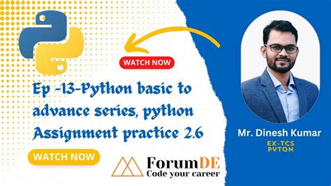 Ep 13 Python Basic To Advance Series Python Assignment Practice 26