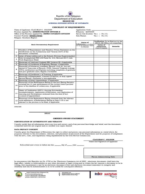 Omnibus 2023 Non Teaching Pdf