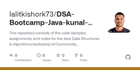 Github Lalitkishork73dsa Bootcamp Java Kunal Kushwaha This