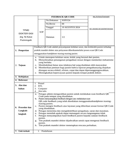 Sop Qr Code Pdf