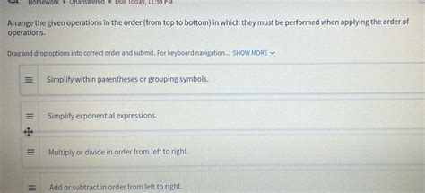[answered] Homework Unanswered Due Today 11 59 Pm Arrange The Given