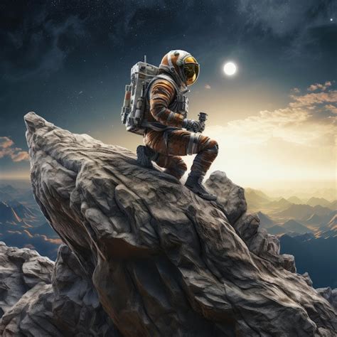 Premium Ai Image Astronaut In Cosmos Outer Space Cosmonaut Spaceman Generative Ai