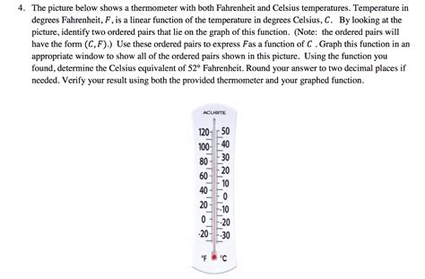 solved the picture below shows a thermometer with both