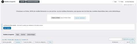 comment ajouter les sections elementor à mon site wordpress atlas