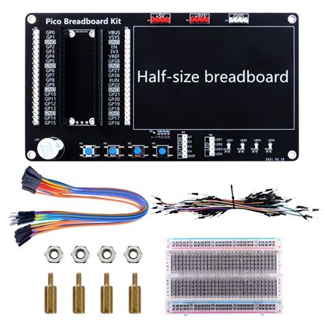 For Raspberry Pi Pico Basic Starter Kitfor Raspberry Pi Pico Breadboard Kit With Half Size