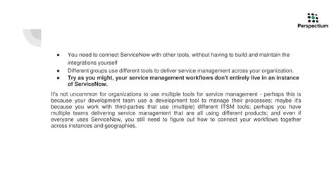 Ppt Perspectium Servicenow E Bonding Service Bond Powerpoint