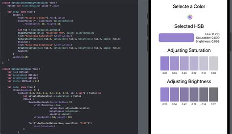 convert color from rgb to hsb in swift software development notes