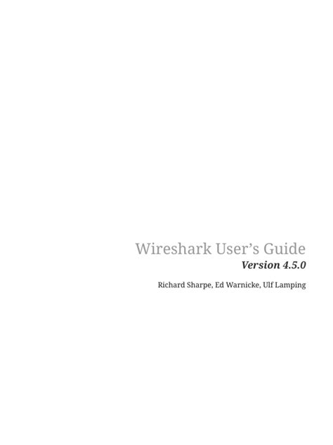 wireshark user s guide pdf