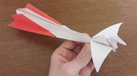 🦃origami Crane Как сделать оригами журавля с большим хвостом Youtube