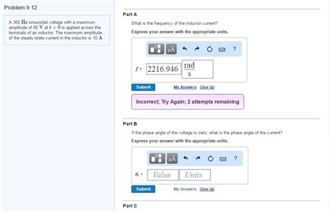 Solved Problem 912 A 360 Hz Sinusoidal Voltage With A