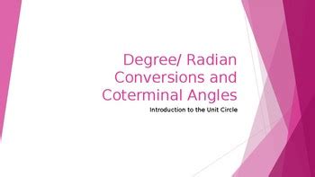 Radian And Degree Conversions By Danielle Hagel TpT