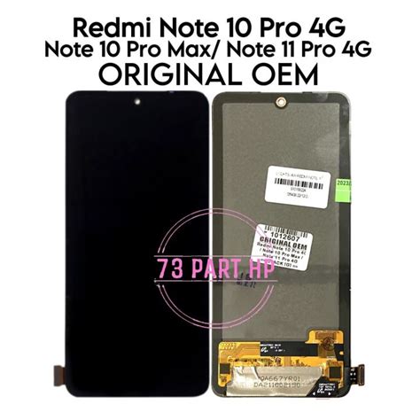 ORIGINAL OEM LCD Touchscreen Fullset Xiaomi Redmi Note 10 Pro 4G Note 10 Pro Max 4G Note