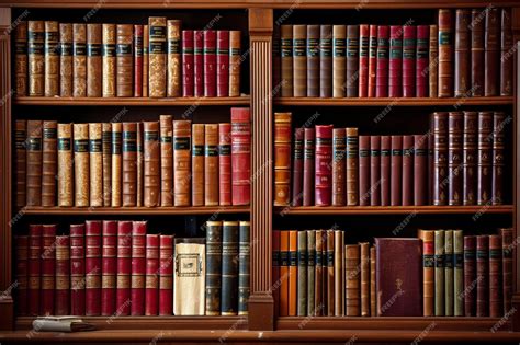 Premium Photo Library Setting With Books And Reading Material