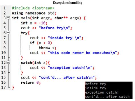 Exceptions handling презентация онлайн