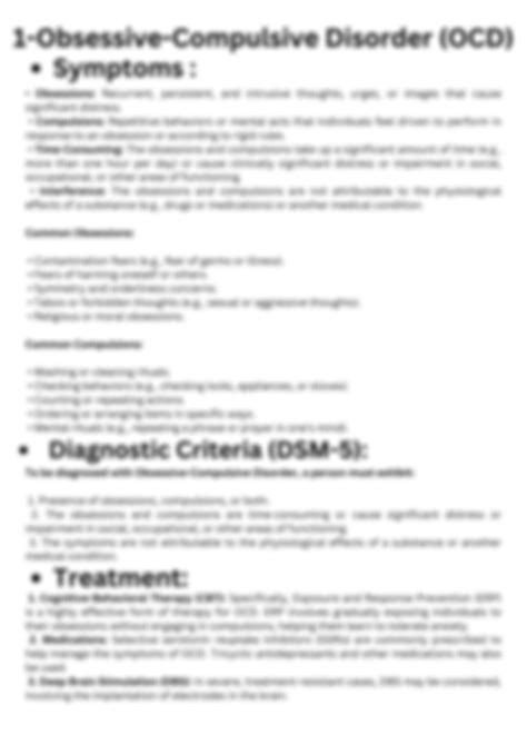Solution Obsessive Compulsive Disorder Ocd Psychological Disorders