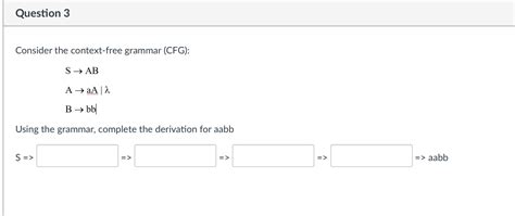 Solved Consider The Context Free Grammar CFG Chegg