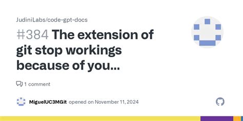The Extension Of Git Stop Workings Because Of You Extension Issue JudiniLabs Code Gpt
