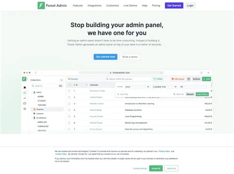 forest express mongoose by forestadmin a express template built at