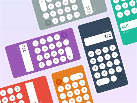 colorful calculator app by ogyatch on dribbble
