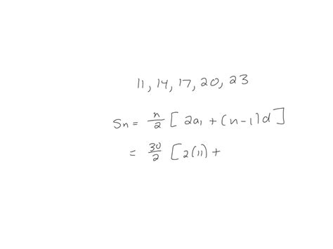 Solvedfind The Sum Of The First 30 Terms Of Each Arithmetic Sequence