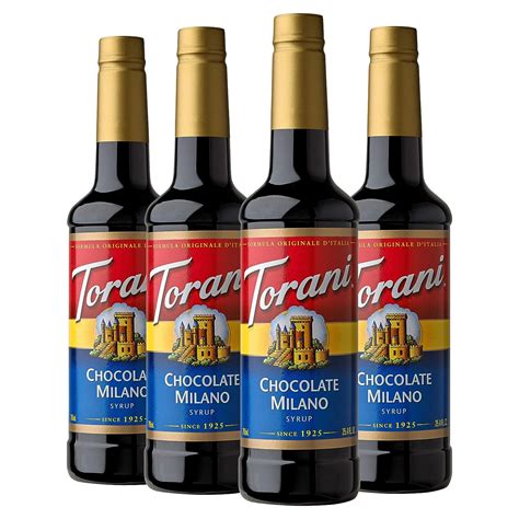Torani Chocolate Milano Syrup Bottle 4 X 750 Ml Grocery