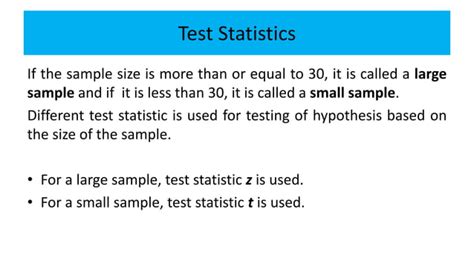 Testing Of Hypothesis Large Sample Test Pptx