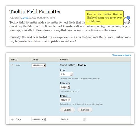 Tooltip Field Formatter
