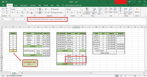 SUM SUMALT SUMIF SUMIFS SUMPRODUCT