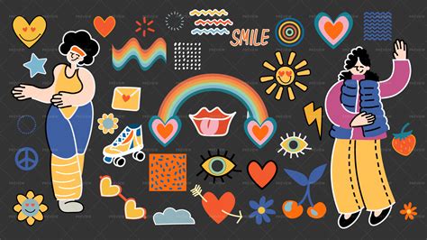 36 Retro Elements Graphics Motion Array