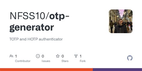 GitHub NFSS Otp Generator TOTP And HOTP Authenticator