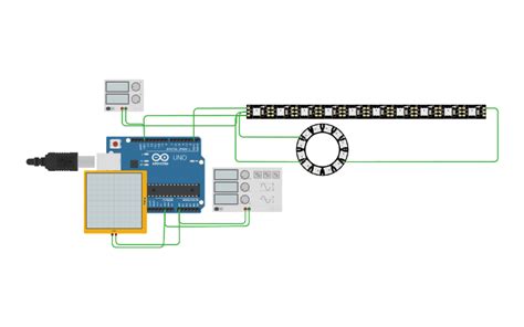 circuit design arduino rgb vu meter tinkercad