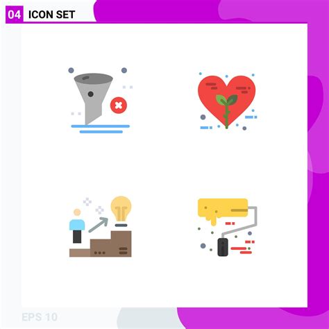 4 Universal Flat Icons Set For Web And Mobile Applications Delete