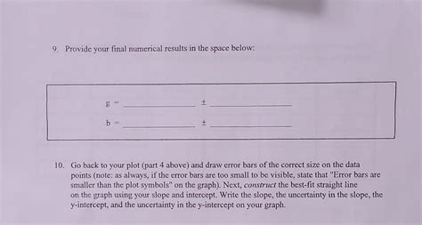 1. Summarize your results in the following table. 2. | Chegg.com