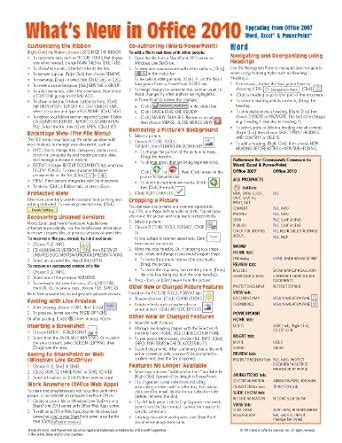 What's New in Microsoft Office 2010 (from 2007) Quick Reference Guide ...