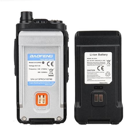 Baofeng UV-13 Pro DC 7.4V High Capital Li-ion Battery for Portable ...