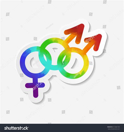 Gender Identity Icon Bisexual Symbol Sticker Stock Vector Royalty Free