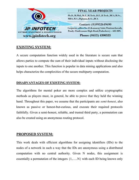privacy preserving data sharing with anonymous id assignment docx