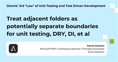 Dennis Doomen On Linkedin Unittesting Testdrivendevelopment Dry