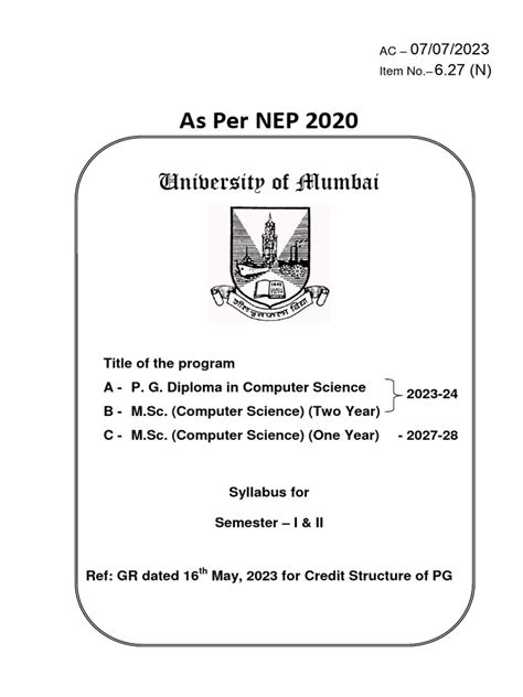 627 N Msc Computer Science Syllab Nep 31082023 Organized Pdf