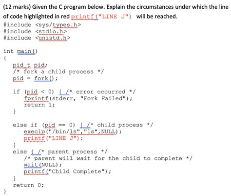 Solved Marks Given The C Program Below Explain The Chegg