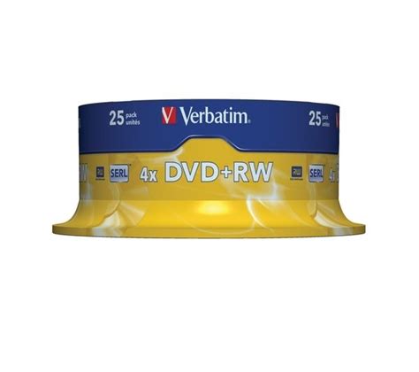 VERBATIM 4x Speed DVD+RW Blank DVDs - Pack of 25 Deals | PC World