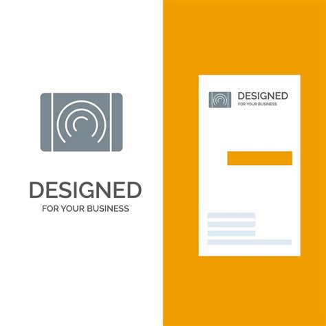 interaction user touch interface grey logo design and business card