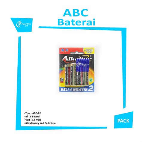 Jual Abc Batu Baterai Alkaline Size Aa Pack Indonesia Shopee Indonesia