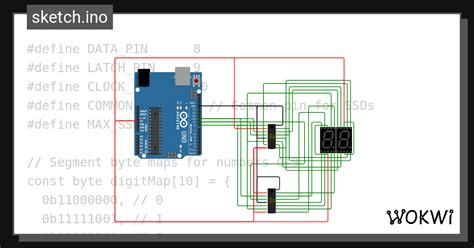 SSD Up Counter Wokwi ESP STM Arduino Simulator