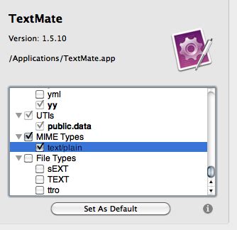 Osx Snow Leopard Default Editor For Files Without File Name Extension In Mac OS X Super User