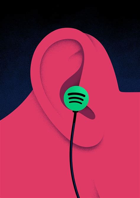 Guitarist Advertisement Illustration Project For Spotify Artofit