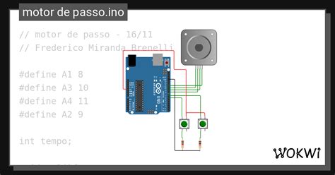 Motor De Passo Ino Copy Wokwi ESP32 STM32 Arduino Simulator
